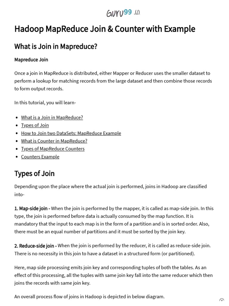 Hadoop MapReduce Join & Counter With Example | PDF | Map Reduce | Apache Hadoop