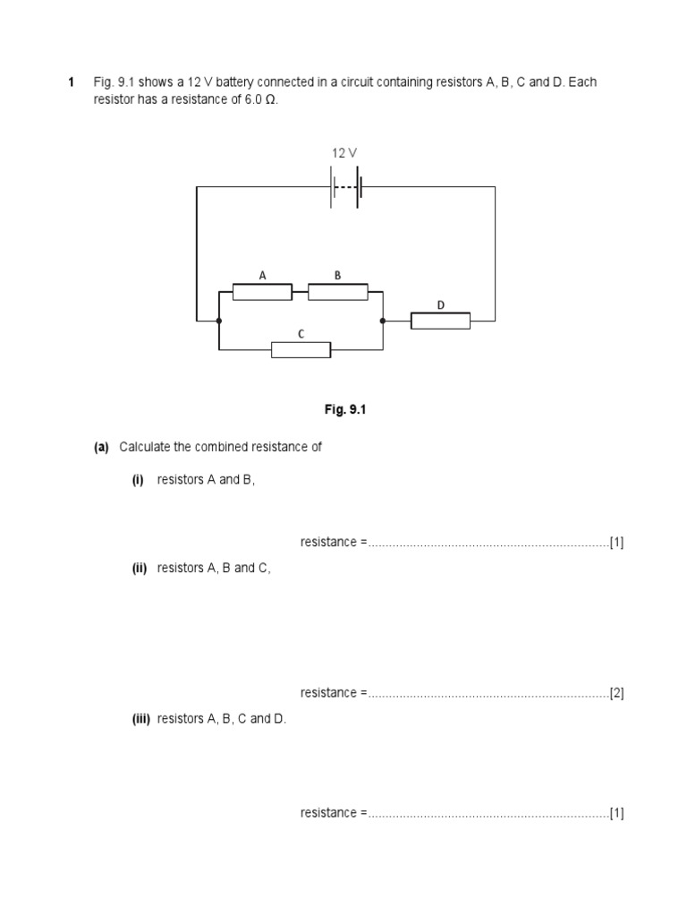 Electric Circuits 1 QP | PDF | Incandescent Light Bulb | Electrical ...
