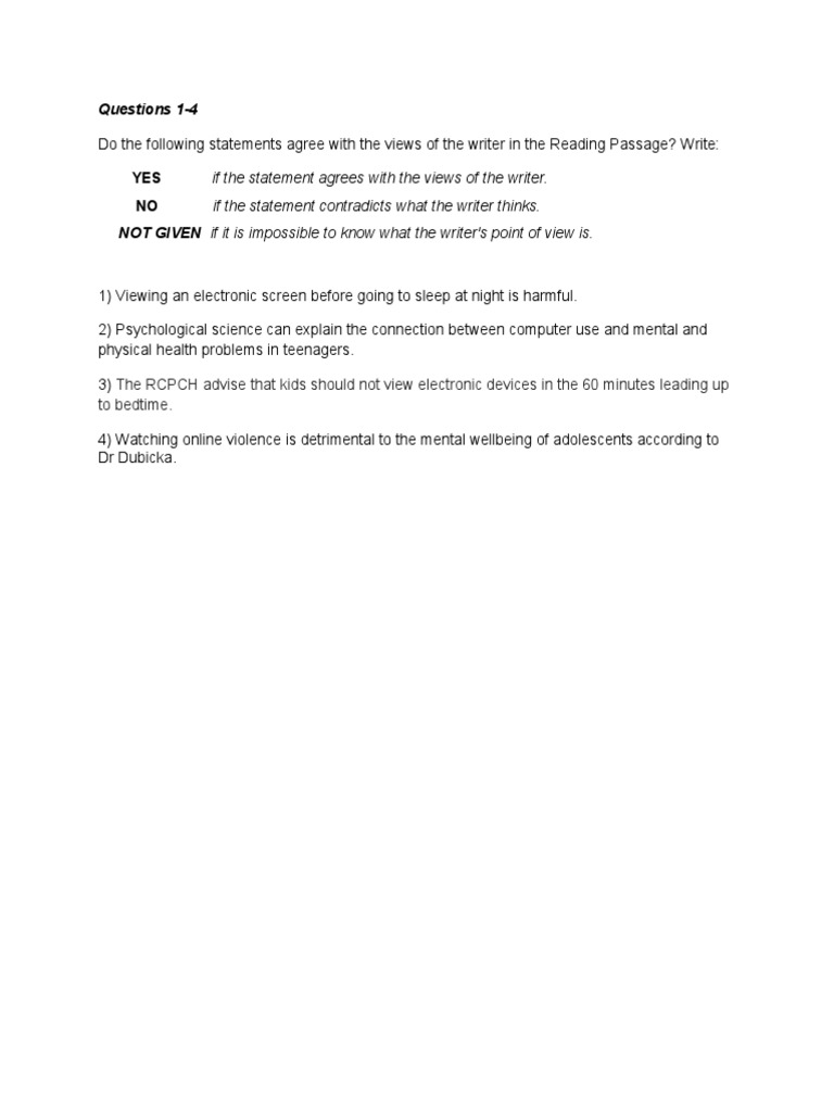 Screen Time Impact Questionnaire | PDF | Career & Growth