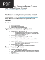 Sample Income Generating Project (IGP) For Schools | PDF | Art ...