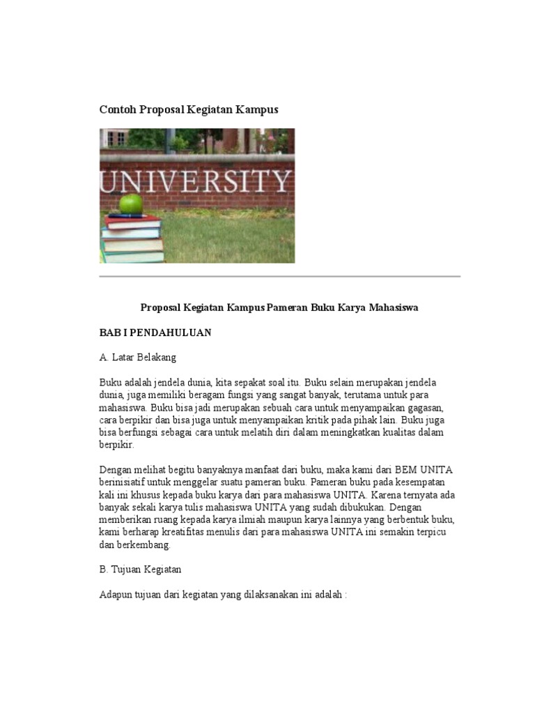 Contoh Proposal Kegiatan Kampus | PDF
