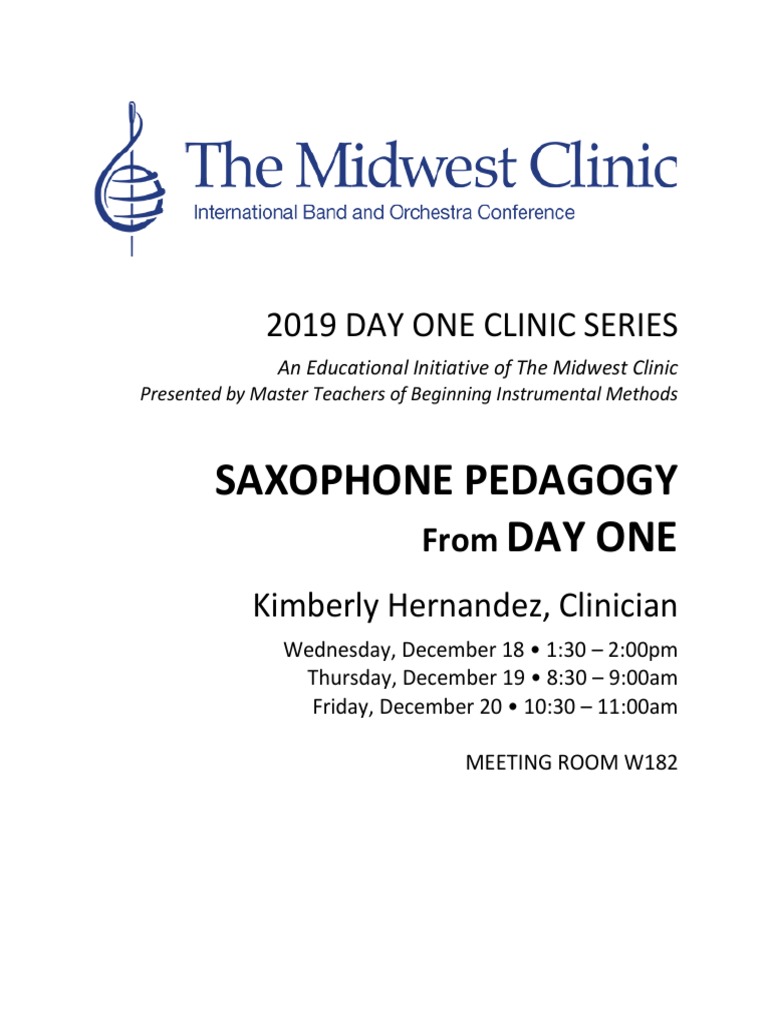 05 Day One Handout - Saxophone Final | Descargar gratis PDF | Saxophone ...