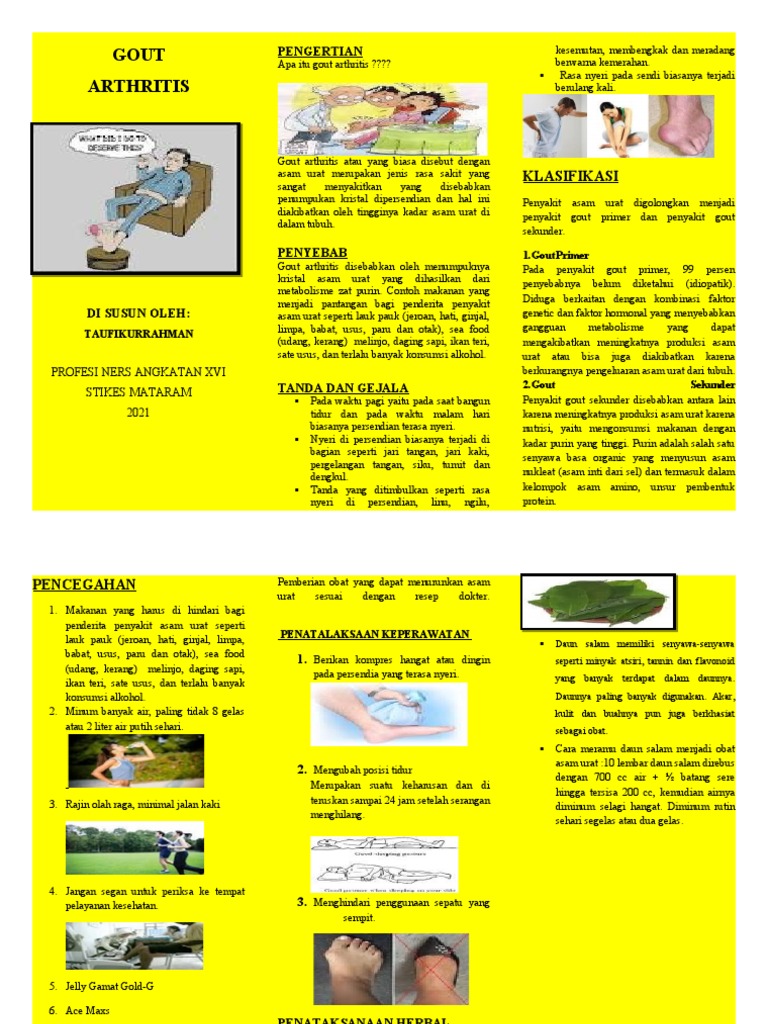 Leaflet Gout Arthritis | PDF