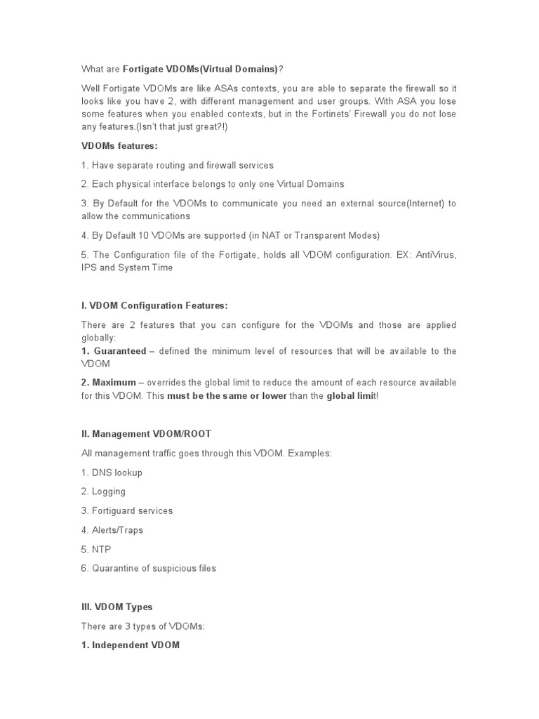 An Overview of Fortigate Virtual Domains (VDOMs): Their Features ...