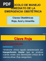 Protocolo Clave Azul en Obstetricia | PDF | Medicina CLINICA | Laboratorios