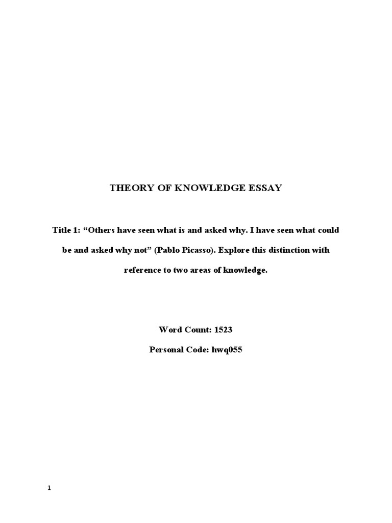 Theory of Knowledge Essay | PDF | Elementary Particle | Higgs Boson