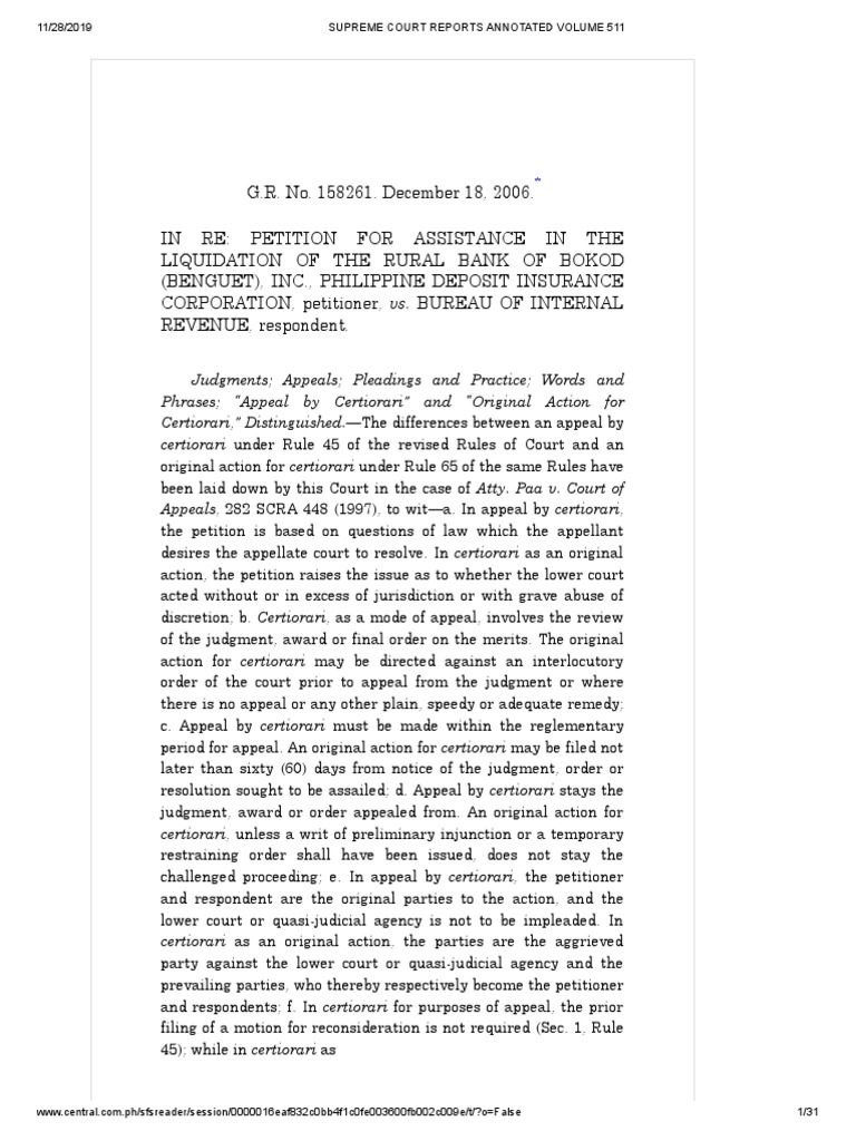 6.in Re Petition For Assistance in The Liquidation of The Rural Bank ...