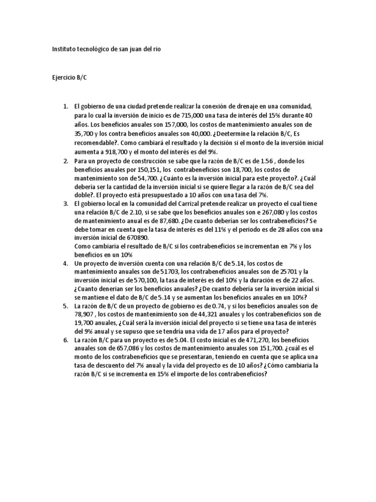 Ejercicio Preev | PDF | Economias | Business