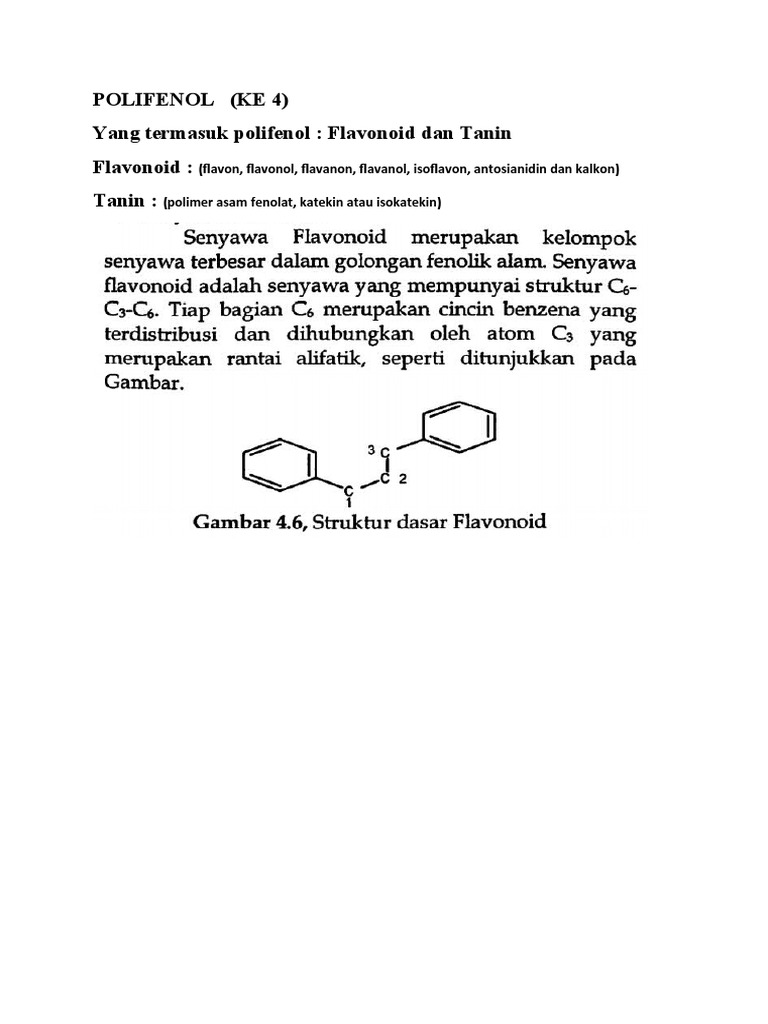 Struktur dan Jenis Polifenol dan Flavonoid | PDF | Kesehatan Holistik ...