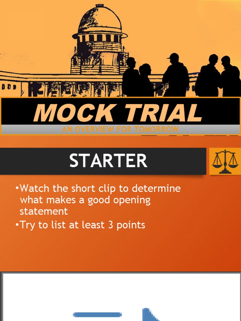 Mock Trial: An Overview For Tomorrow | PDF | Trials | Evidence