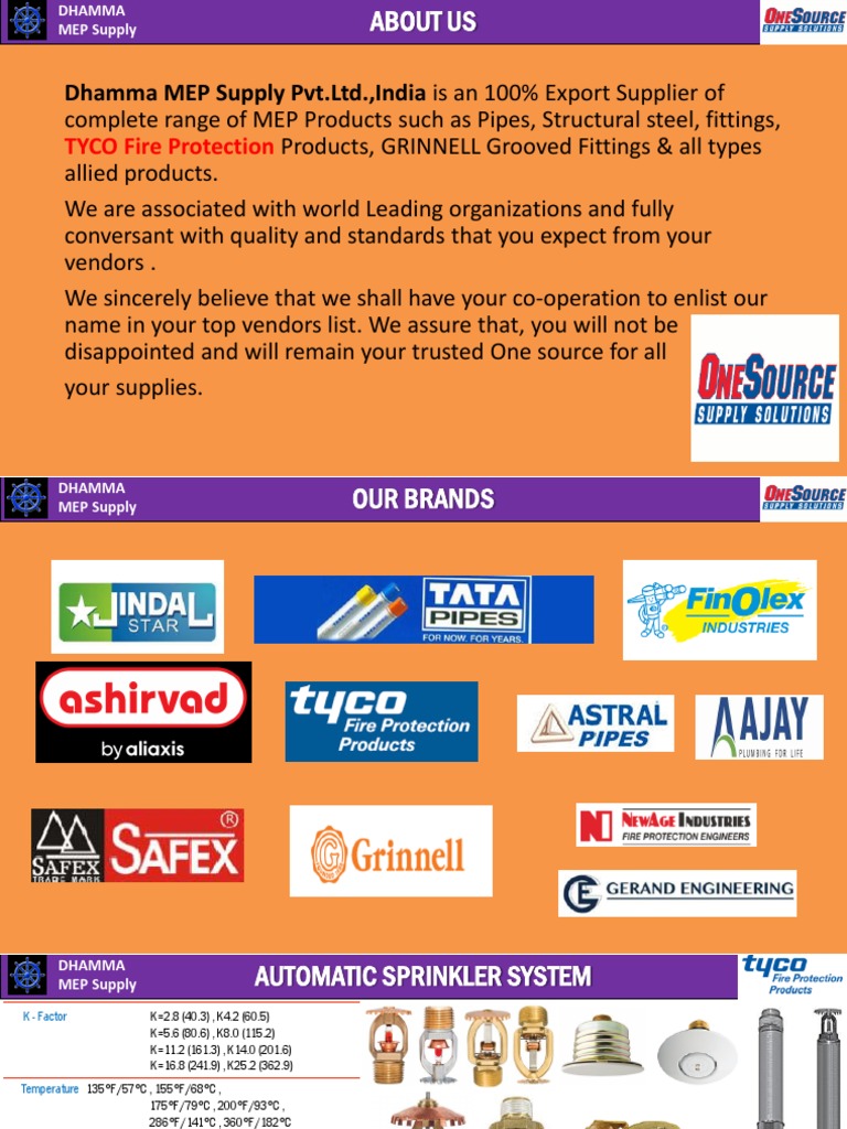 Dhamma MEP Supply: MEP & Fire Products | PDF | Technology & Engineering