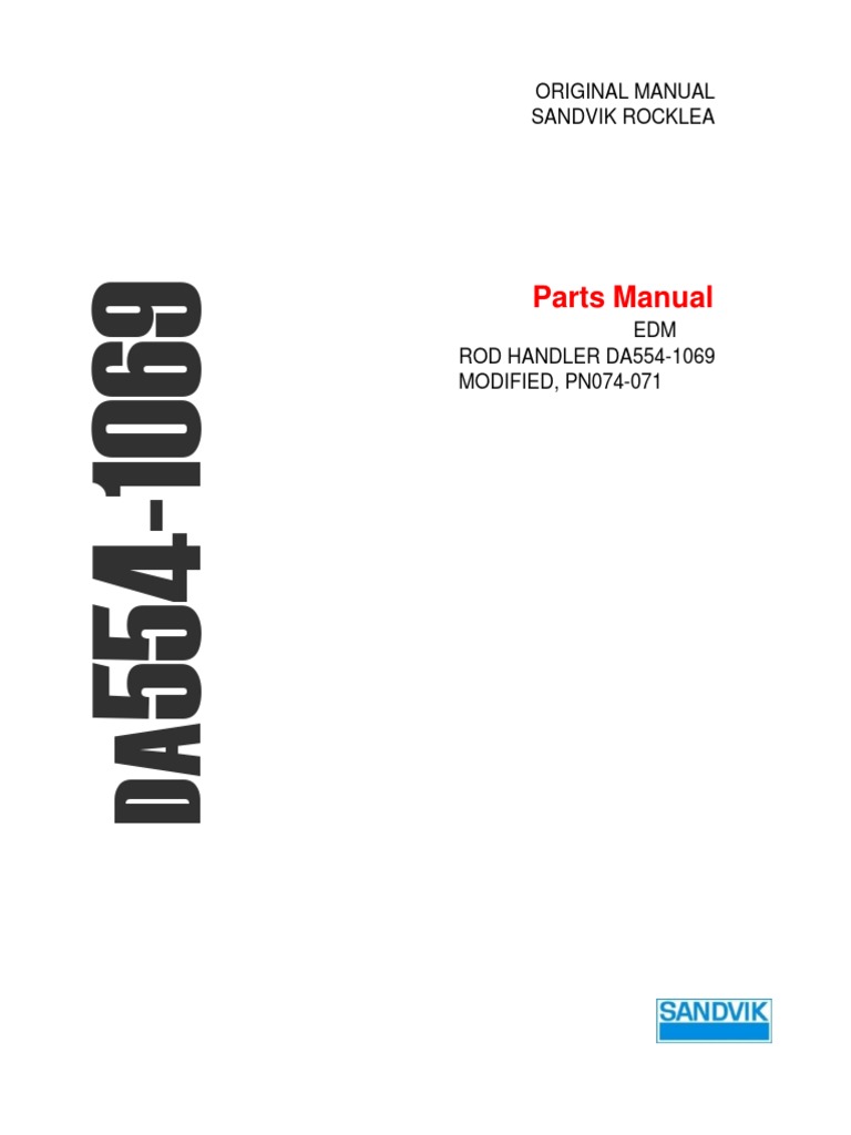 Parts Manual PN103-001 - Schramm - Edm - Rod Handler 0 - 2 | PDF ...