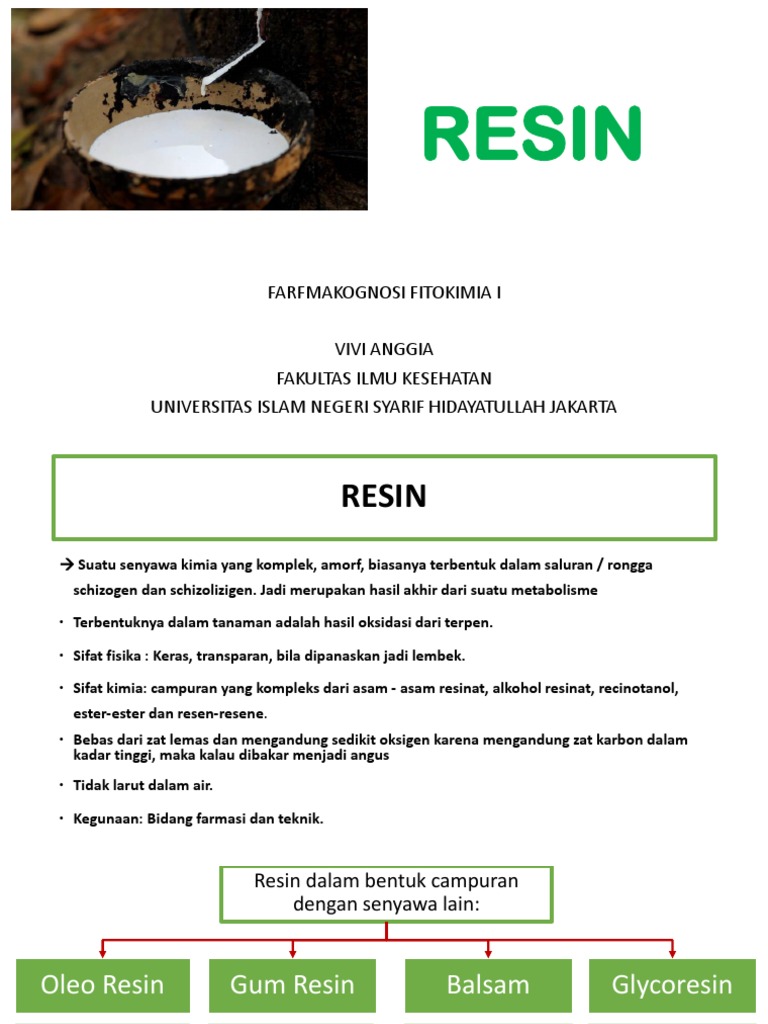 Kegunaan dan Sifat Resin dalam Farmasi | PDF