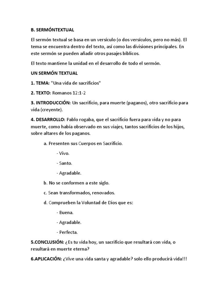 Clase 12 - Sermón Textual | PDF