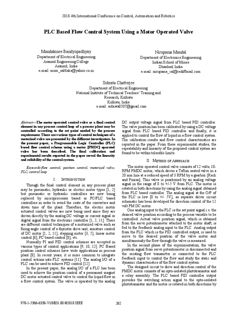 Bandyopadhyay 2018 | PDF | Programmable Logic Controller | Control Theory