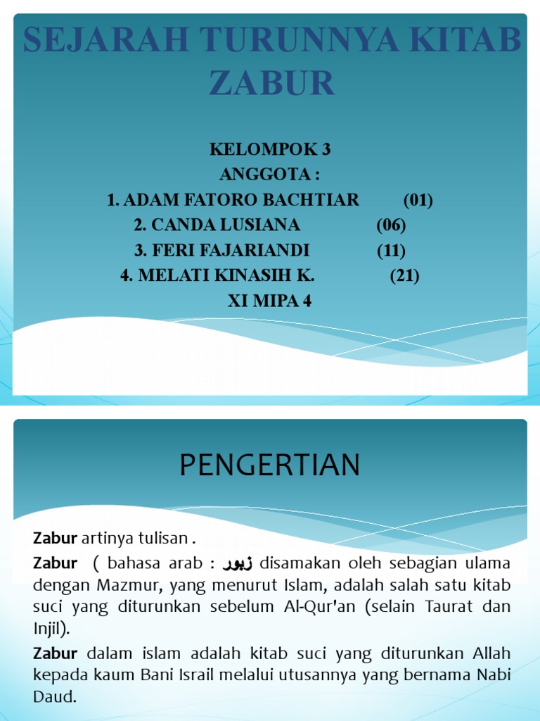 Sejarah dan Ajaran Kitab Zabur | PDF | Sejarah
