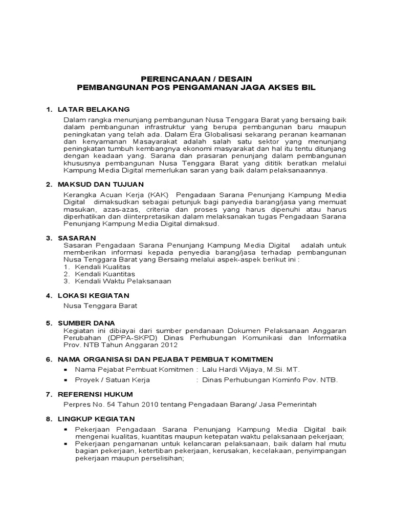 KAK Pos Jaga | PDF