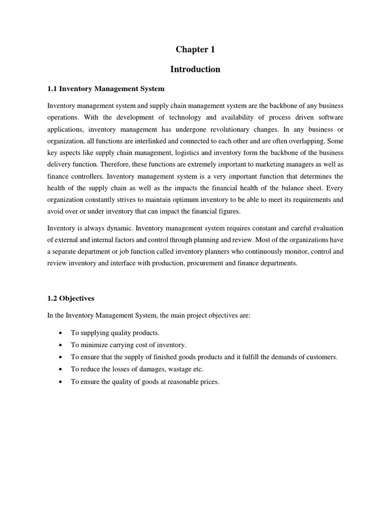 1.1 Inventory Management System | Download Free PDF | Inventory ...