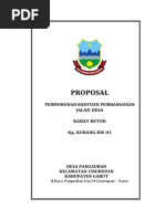 Proposal Pembangunan Jalan Rabat Beton | PDF