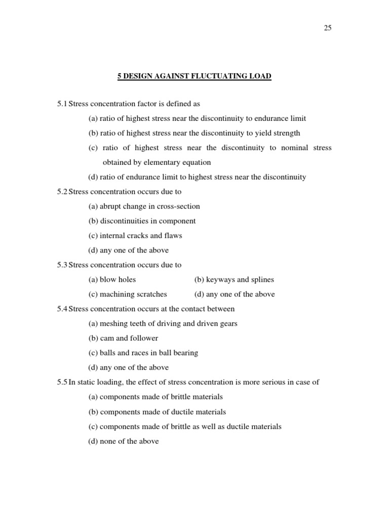 UNIT 3 Design For Fluctuating Load | PDF | Strength Of Materials ...