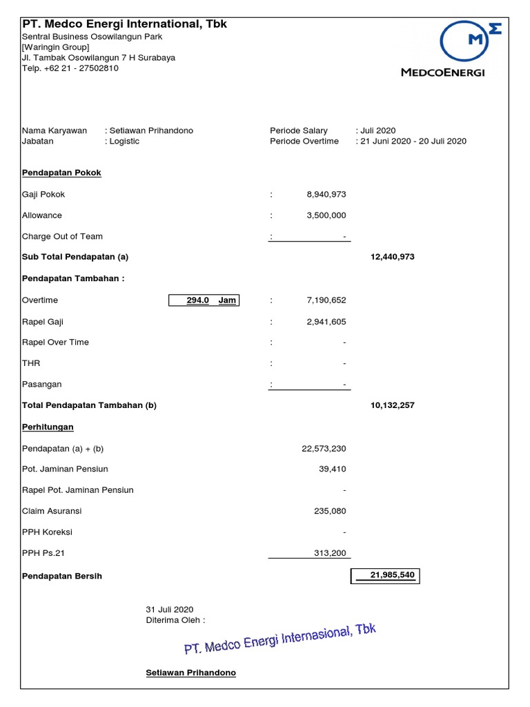 PT. Medco Energi International, TBK Jul | PDF