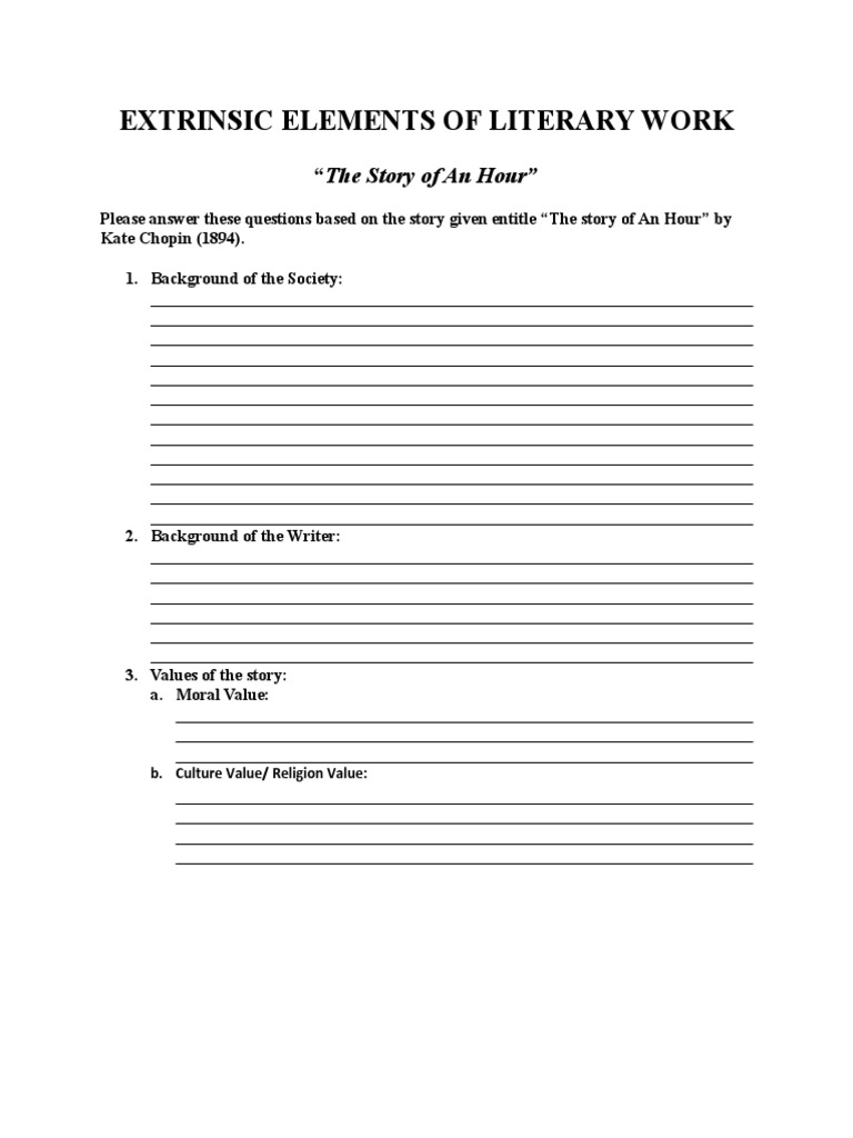 Extrinsic Elements of Literary Work | PDF