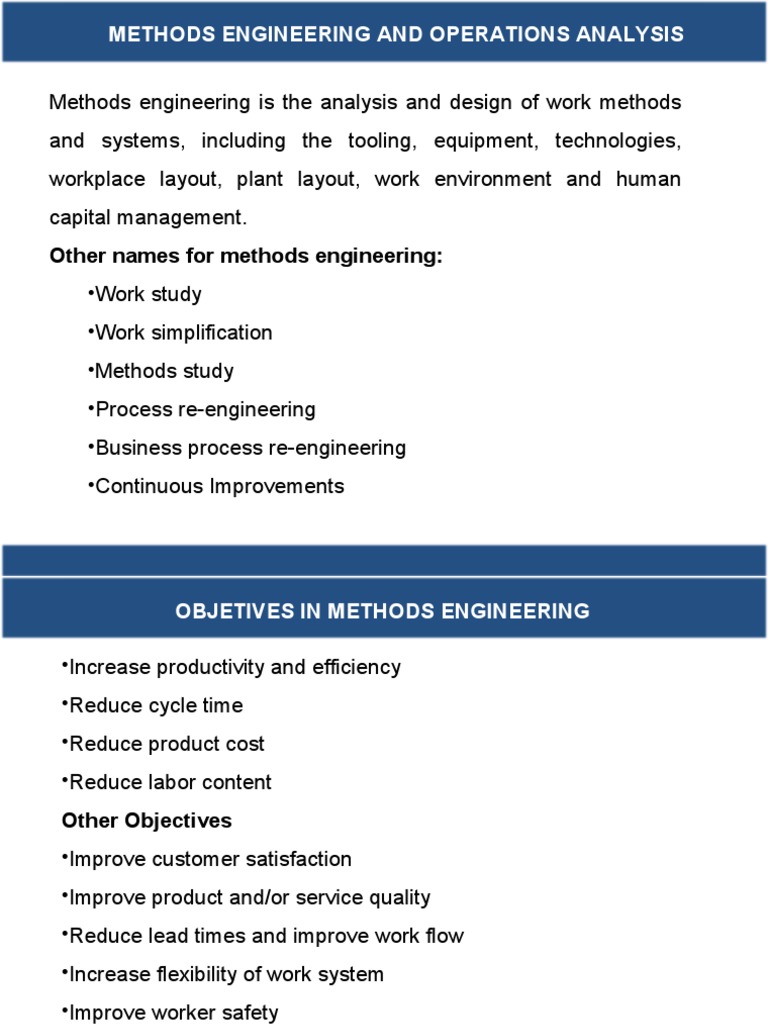 Methods Engineering and Operations Analysis | PDF | Conceptual Model ...