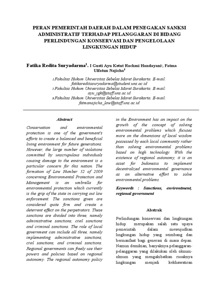 Fatika Redita Suryadarma (E0018157) - Jurnal UTS Perlindungan Dan ...