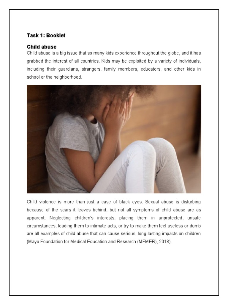 Task 1: Booklet Child Abuse | Download Free PDF | Child Abuse | Child ...