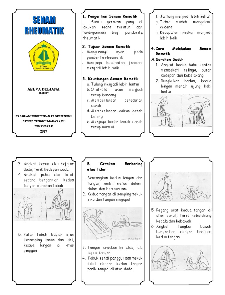 Memperkuat Kesehatan dan Mengurangi Nyeri dengan Senam Rematik | PDF