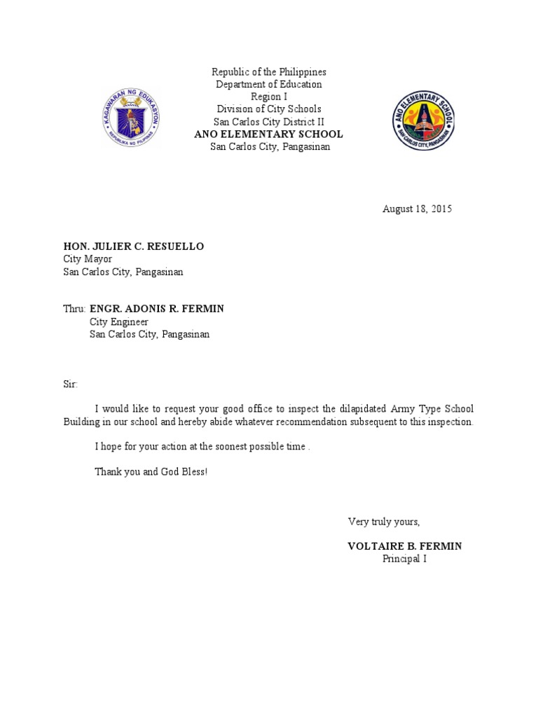 Request Letter For Inspection | PDF