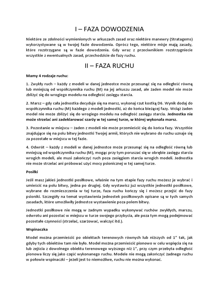 Warhammer 40k - Zasady | PDF