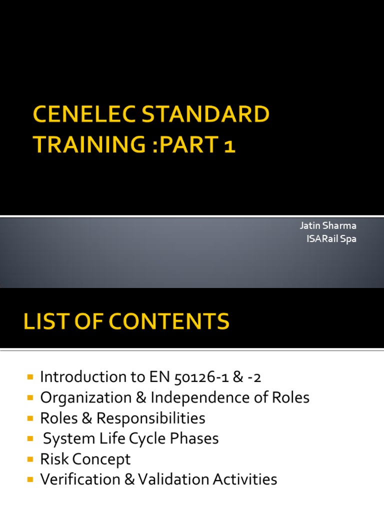 Cenelec Standard Training Part 1 | PDF | Product Lifecycle ...