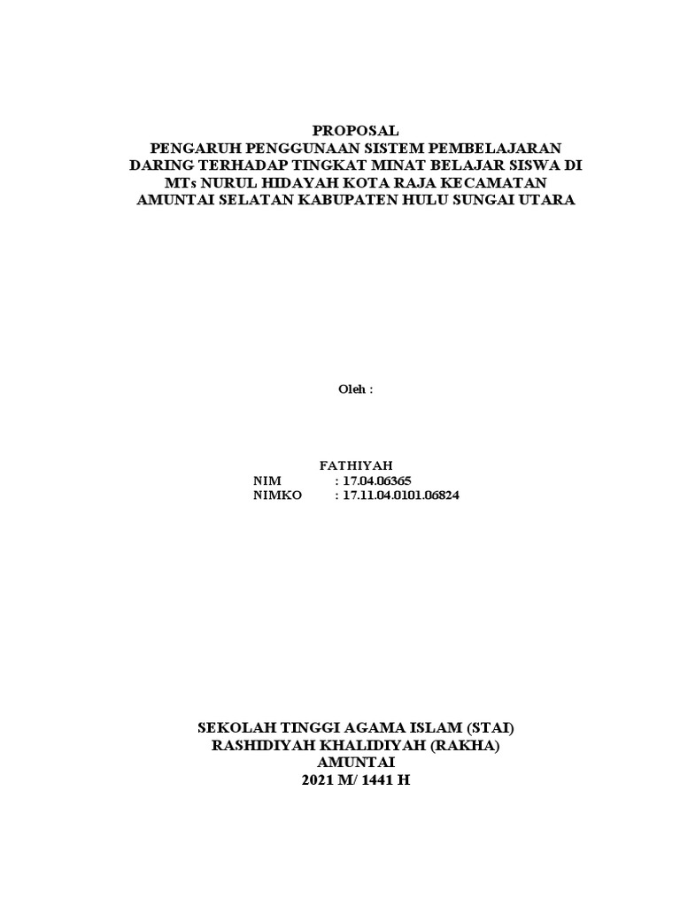 PROPOSAL Revisi | PDF