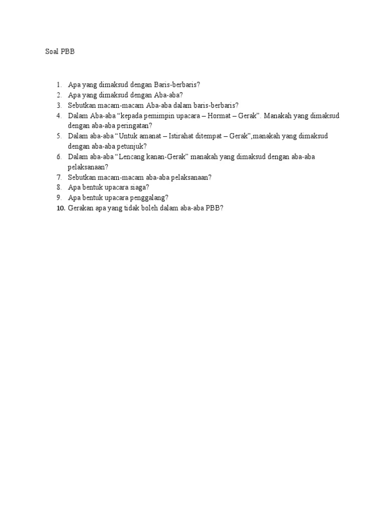 Soal PBB | PDF