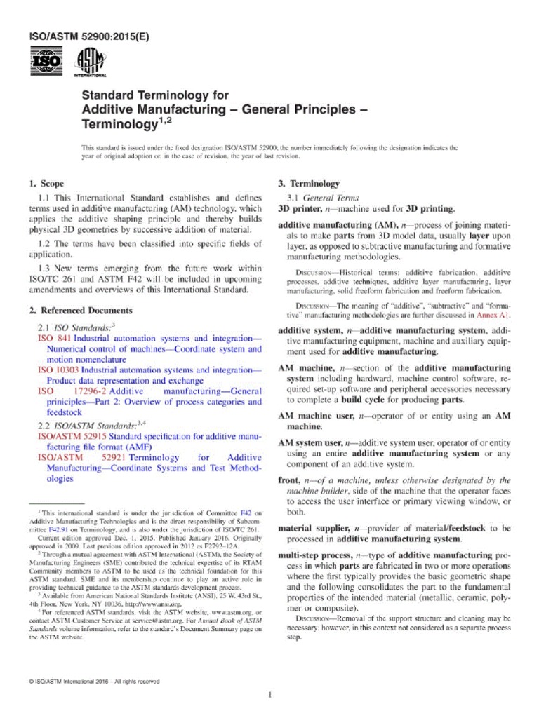 Iso Astm 52900 2015 PDF Download | PDF