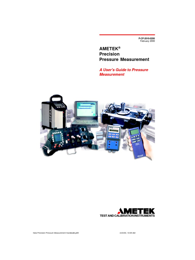 Pressure Handbook | PDF | Pressure Measurement | Calibration