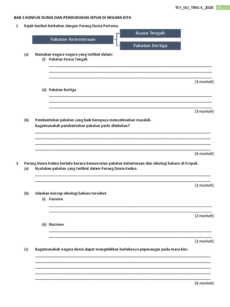 Pakatan Ketenteraan Kuasa Tengah Pakatan Bertiga: Bab 3 Konflik Dunia ...