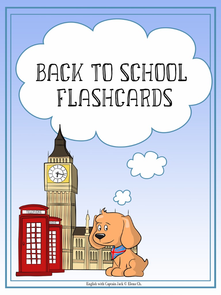 Back To School Flashcards English With Captain Jack | PDF