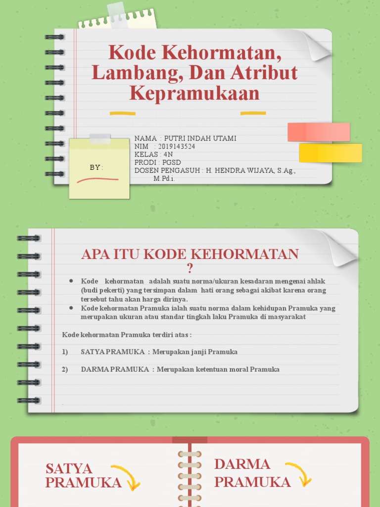 Kode Kehormatan,, Lambang, Dan Atribut Kepramukaan | PDF