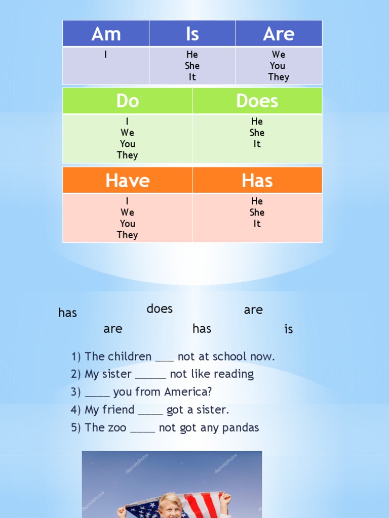 To Be, Do Does, Have Has | PDF