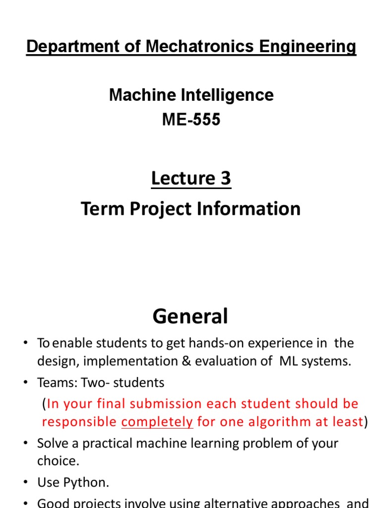Lec3-ME555 Term Project | PDF | Machine Learning | Data