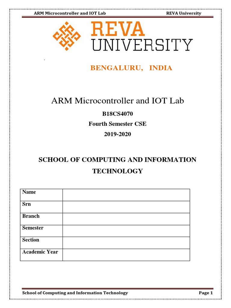 Arm MC Lab Manual | PDF | Arduino | Raspberry Pi