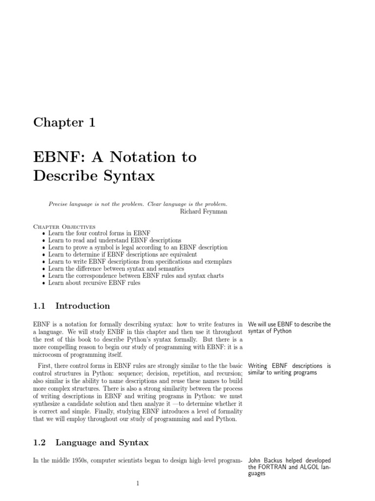 EBNF - A Notation To | PDF | Grammar | Communication