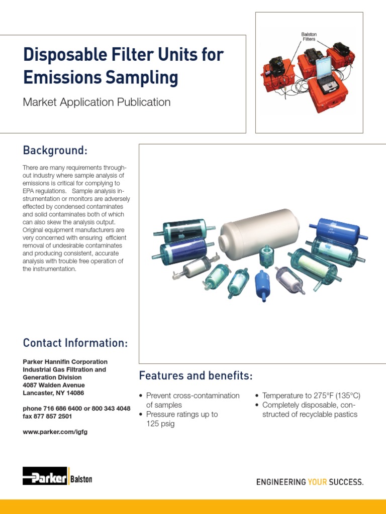 Disposable Filter Units For Emissions Sampling: Market Application ...