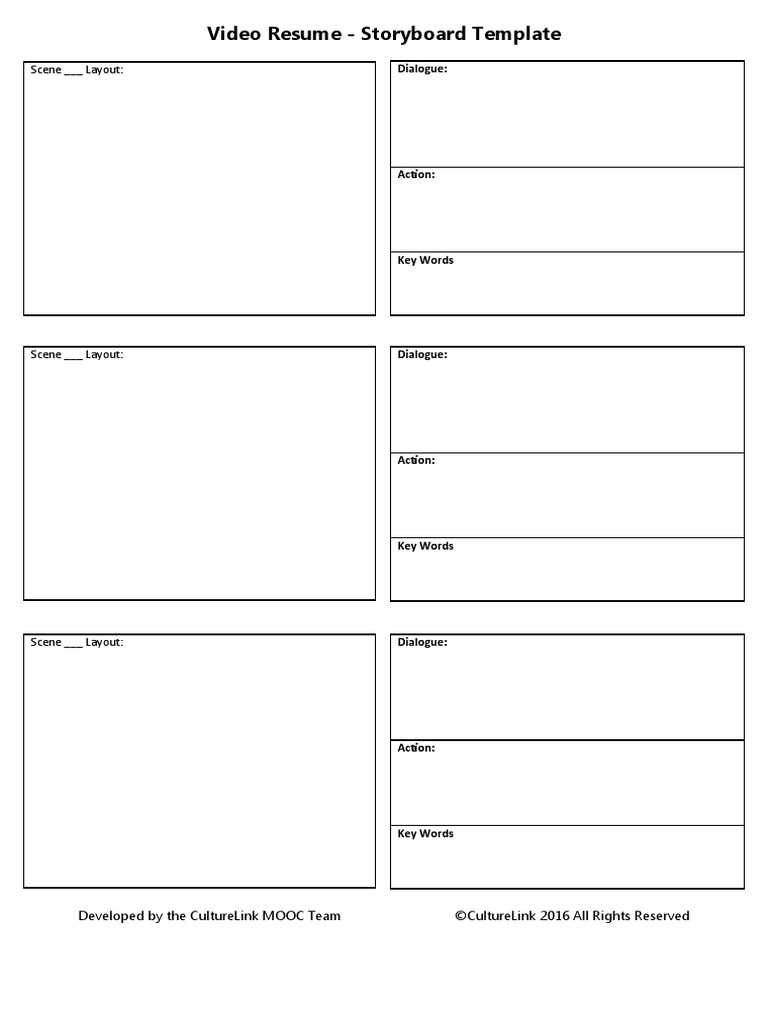 Videoresume Storyboardtemplate | PDF | Career & Growth | Art