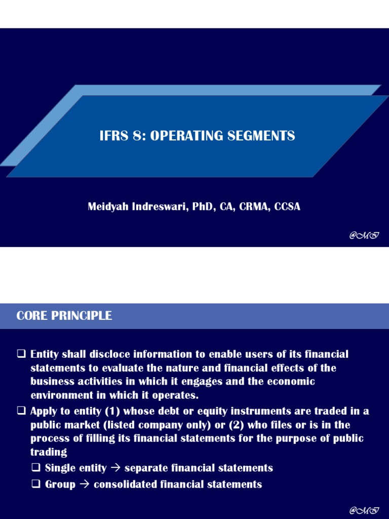 Materi - IFRS 8 OPERATING SEGMENTS - 26 March 2021 | PDF