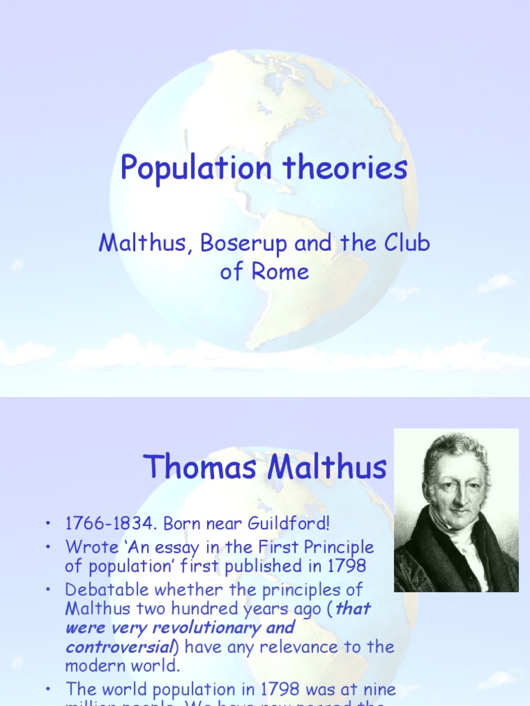Population Theories Through Time: Comparing the Ideas of Malthus ...