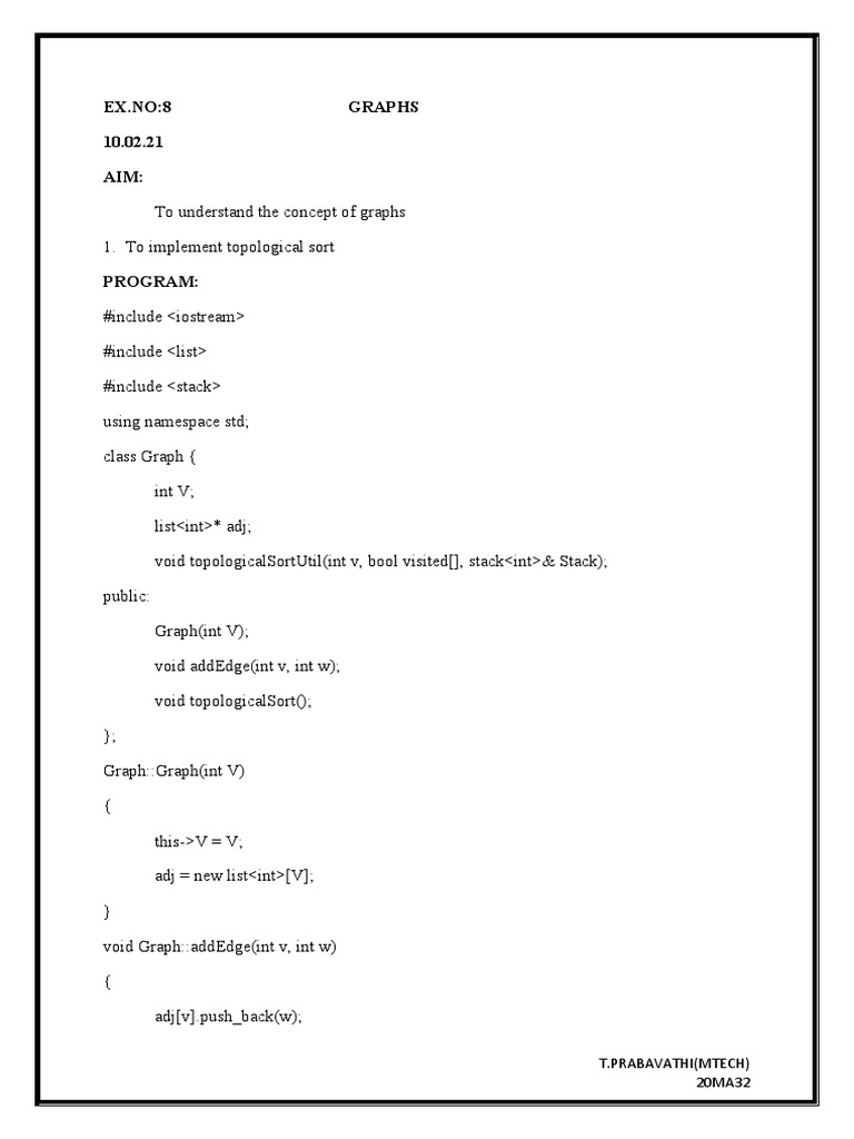 Ex 9 Grpahs | PDF | Vertex (Graph Theory) | Mathematical Relations