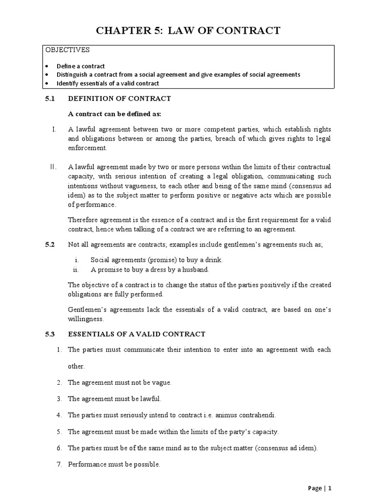 Introduction To Law Notes Part 2 | PDF | Offer And Acceptance | Breach ...